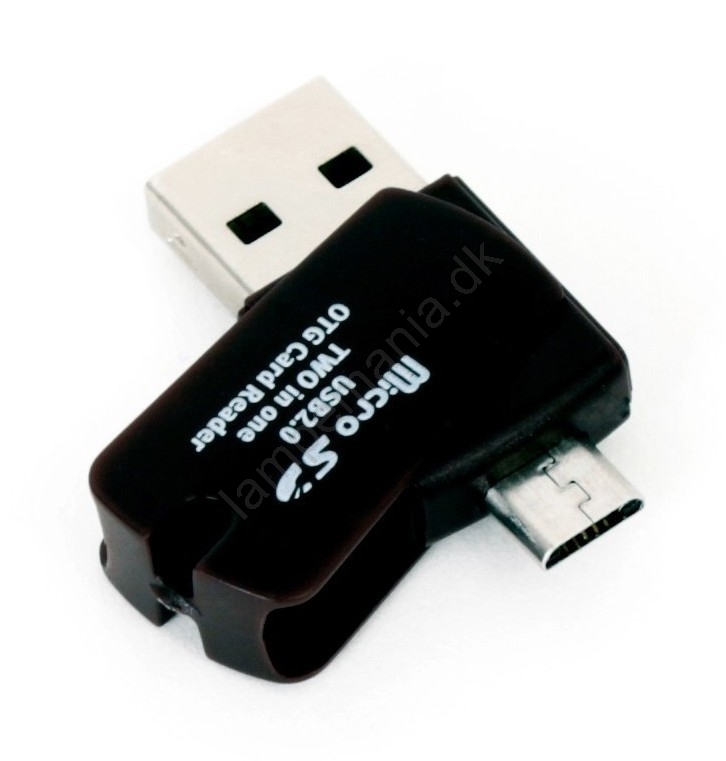 4-i-1 MicroSDHC-kort 16GB + SD-adapter + MicroSD-læser+ OTG-adapter ...