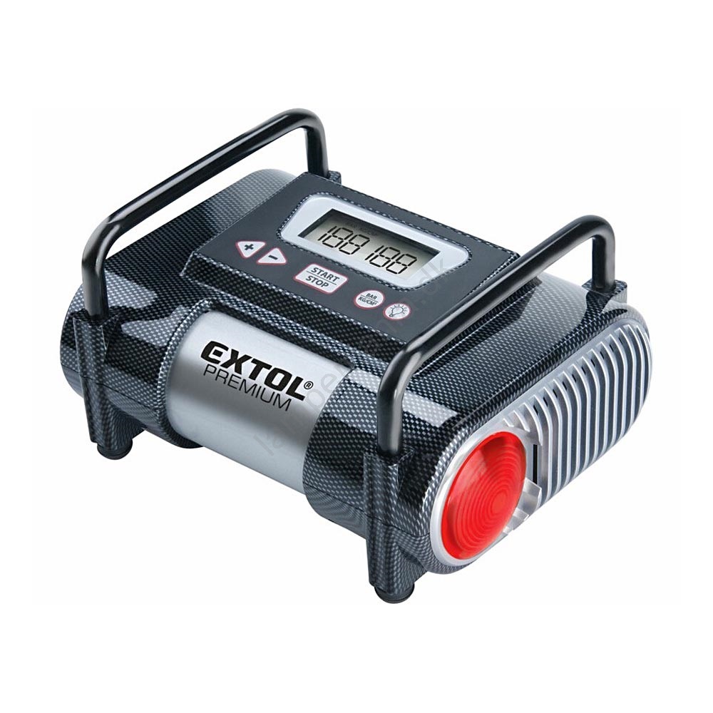 Extol Premium - Bilkompressor 12V med LCD-display og lys | Lampemania