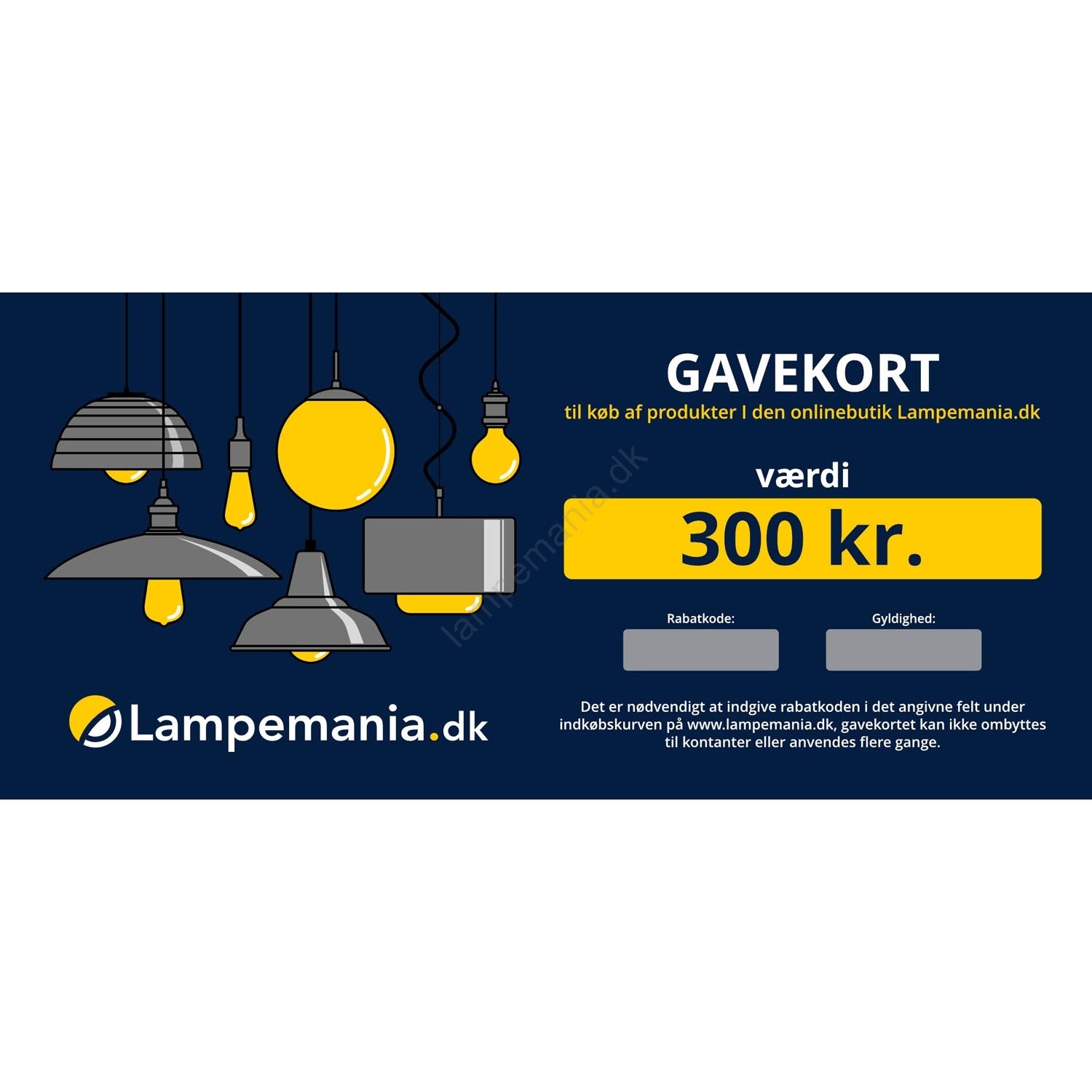 Gavekort 300 Kr Lampemania gavekort-300-kr-lampemania