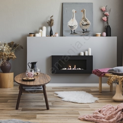 Kratki DELTA/FLAT/TUV - Væghængt biopejs DELTA/FLAT 40x90 cm 1,5kW sort ...