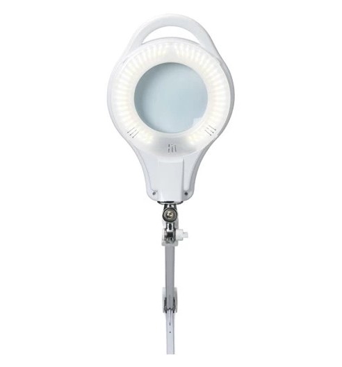 LED bordlampe med lup dæmpbar LED/10W/230V hvid | Lampemania