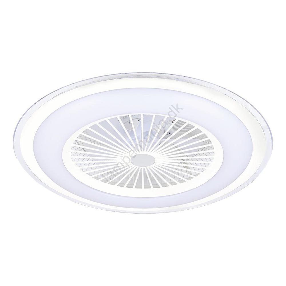 LED dæmpbar loftlampe med ventilator ZONDA LED/48W/230V hvid + DO ...