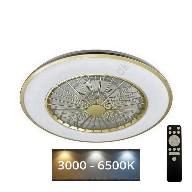 LED loftlampe med ventilator OPAL LED/48W/230V + fjernbetjening ...