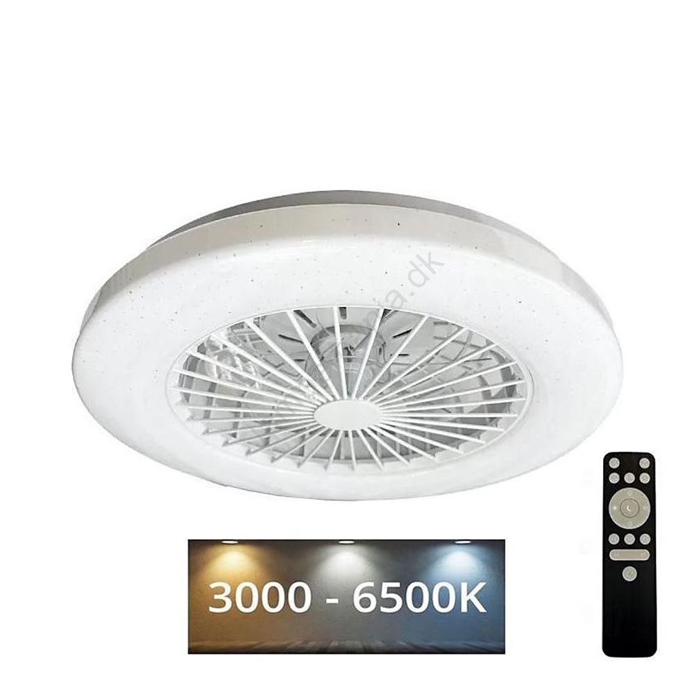 LED loftlampe med ventilator STAR LED/48W/230V + fjernbetjening ...