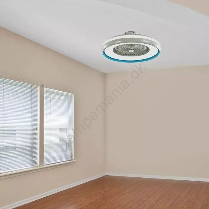 LED loftlampe med ventilator LED/45W/230V 3000/4000/6500K blå | Lampemania