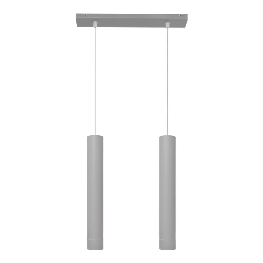 LED Pendel TUBA 2xGU10/6,5W/230V grå | Lampemania
