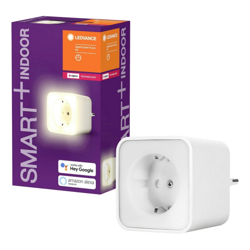 Ledvance - LED smart-stikkontakt med lys SMART+ PLUG 3680W | Lampemania