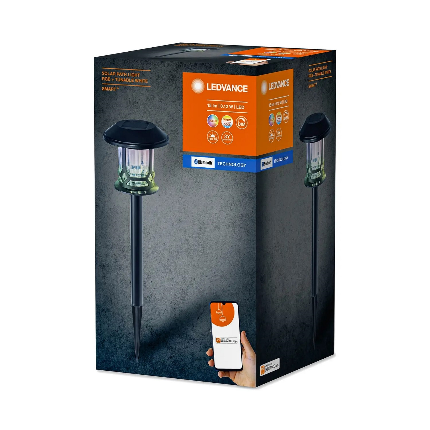 Ledvance - LED solcellelampe dæmpbar RGBW-farver SMART+ SOLAR LED/0,12W ...