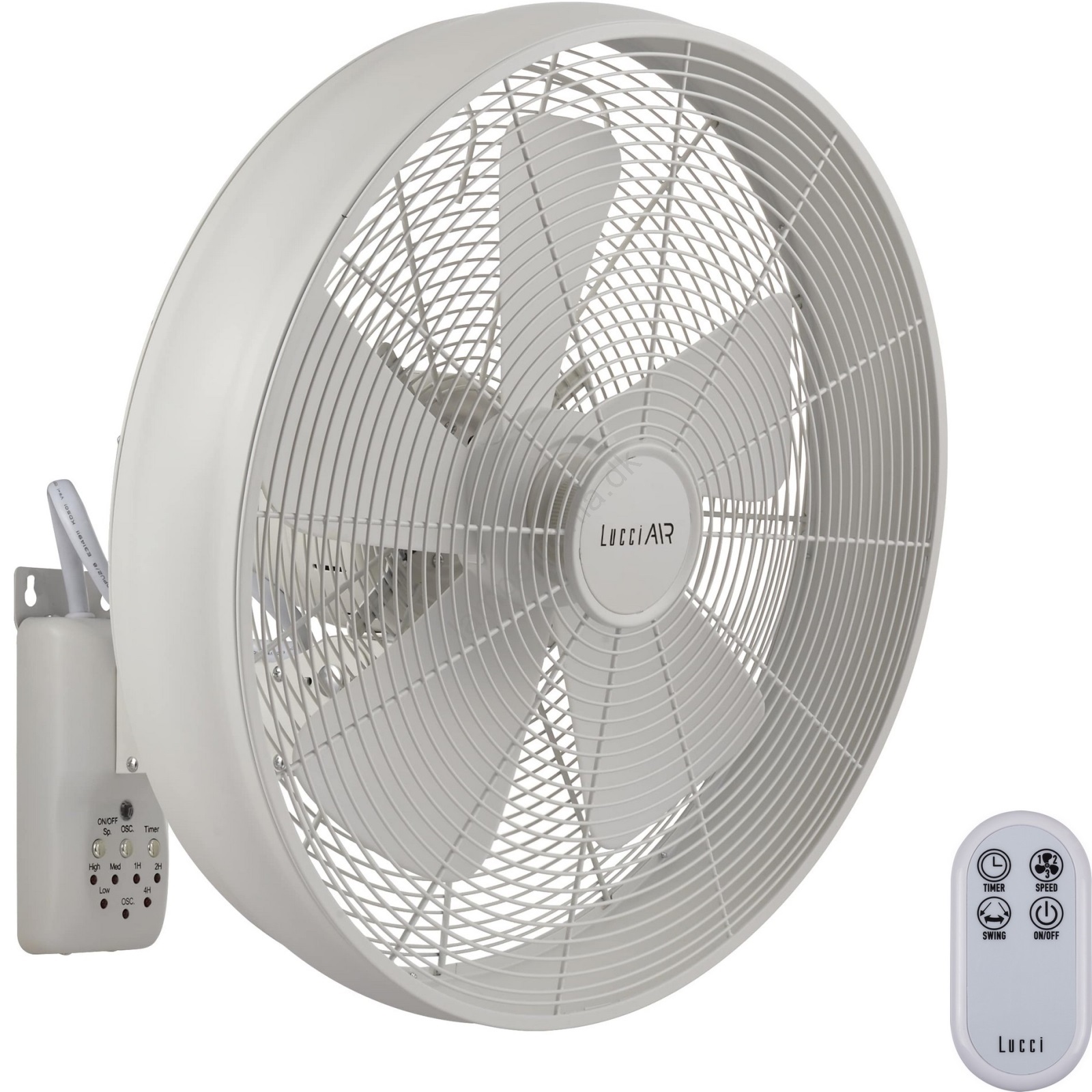 Lucci Air 213128EU - Væghængt ventilator BREEZE 55W/230V hvid ...