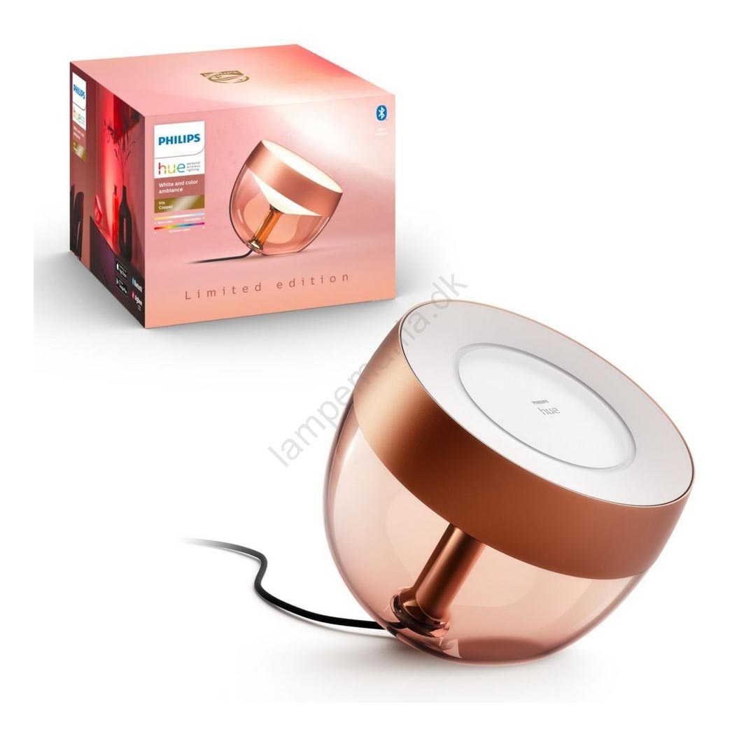 Philips Hue IRIS LED RGB bordlampe, dæmpbar, 8,2W, 230V, kobber ...