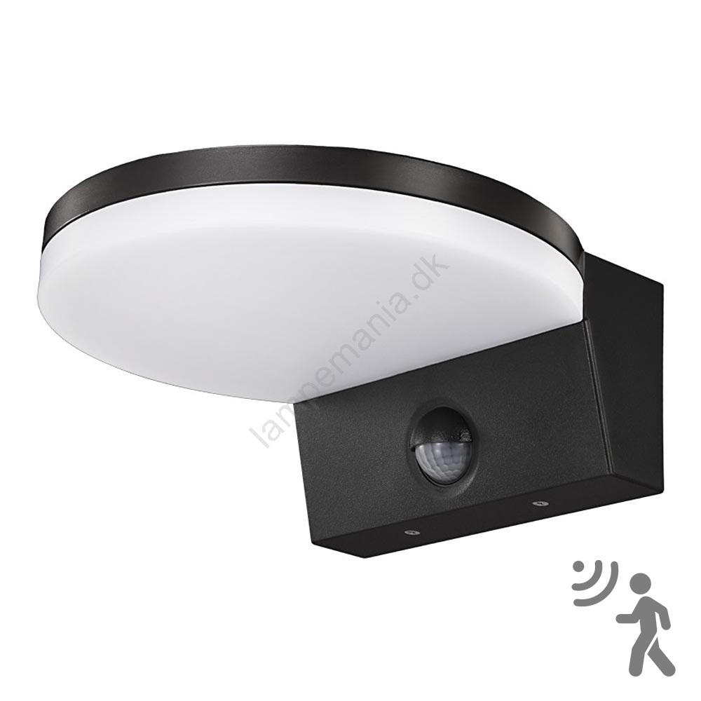 Top Belysning - LED Udendørs væglampe med sensor LED/15W/230V IP65 sort ...