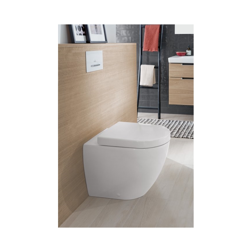 Villeroy & Boch 9M68S101 - Toiletsæde med SoftClose SUBWAY 2.0 hvid ...